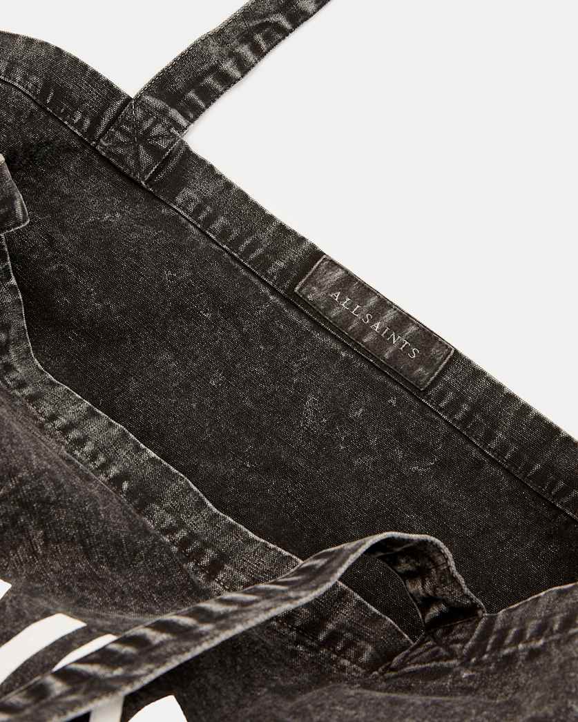 Underground Acid Wash Tote Bag BLACK/CHALK | ALLSAINTS US